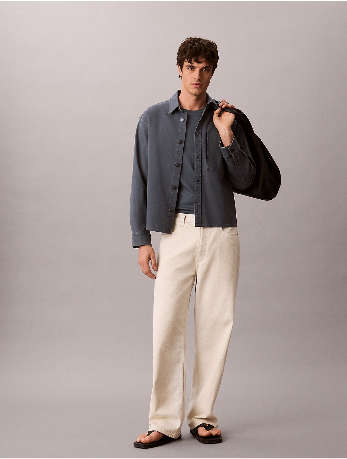 CALVIN KLEIN Calvin Klein Jeans Relaxed Cotton Stretch Shirt Jacket